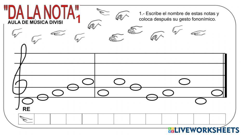 Da la nota 1 worksheet | Live Worksheets
