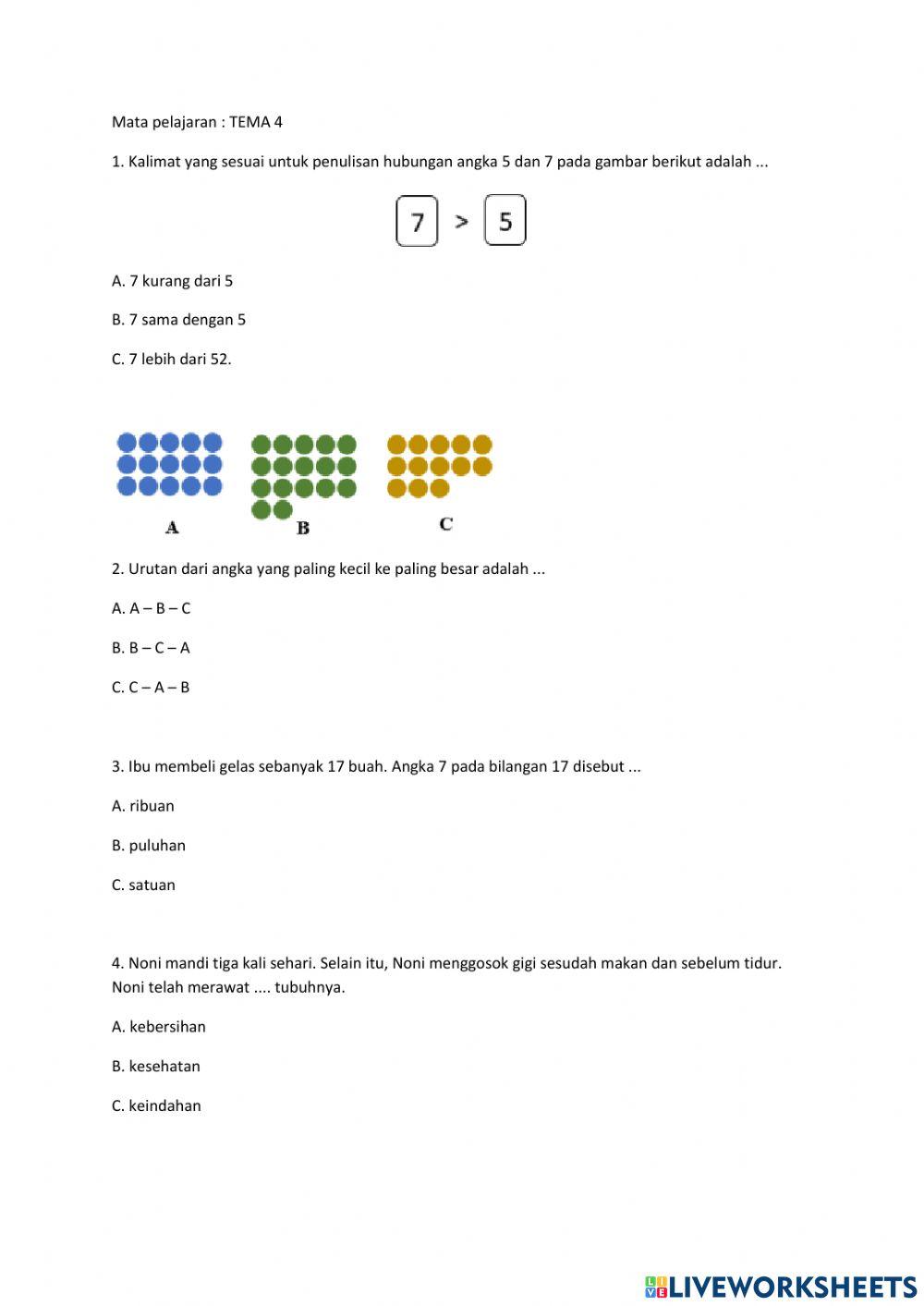 The all student class 1 worksheet | Live Worksheets