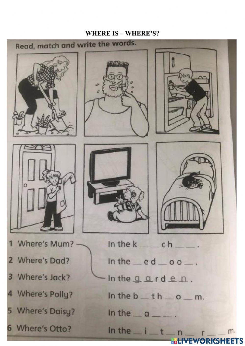 Where's? interactive worksheet | Live Worksheets