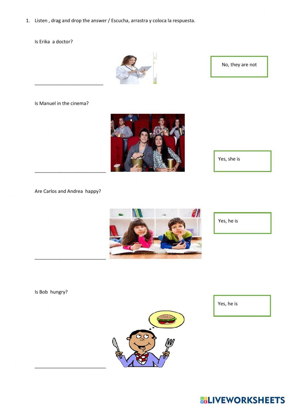 Verb to be online exercise for 5th grade | Live Worksheets