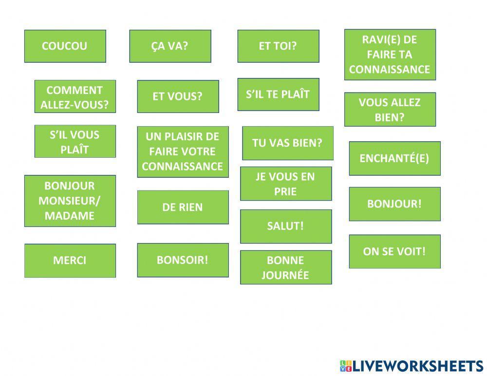 Tutoyer ou vouv… | Free Interactive Worksheets | 975973