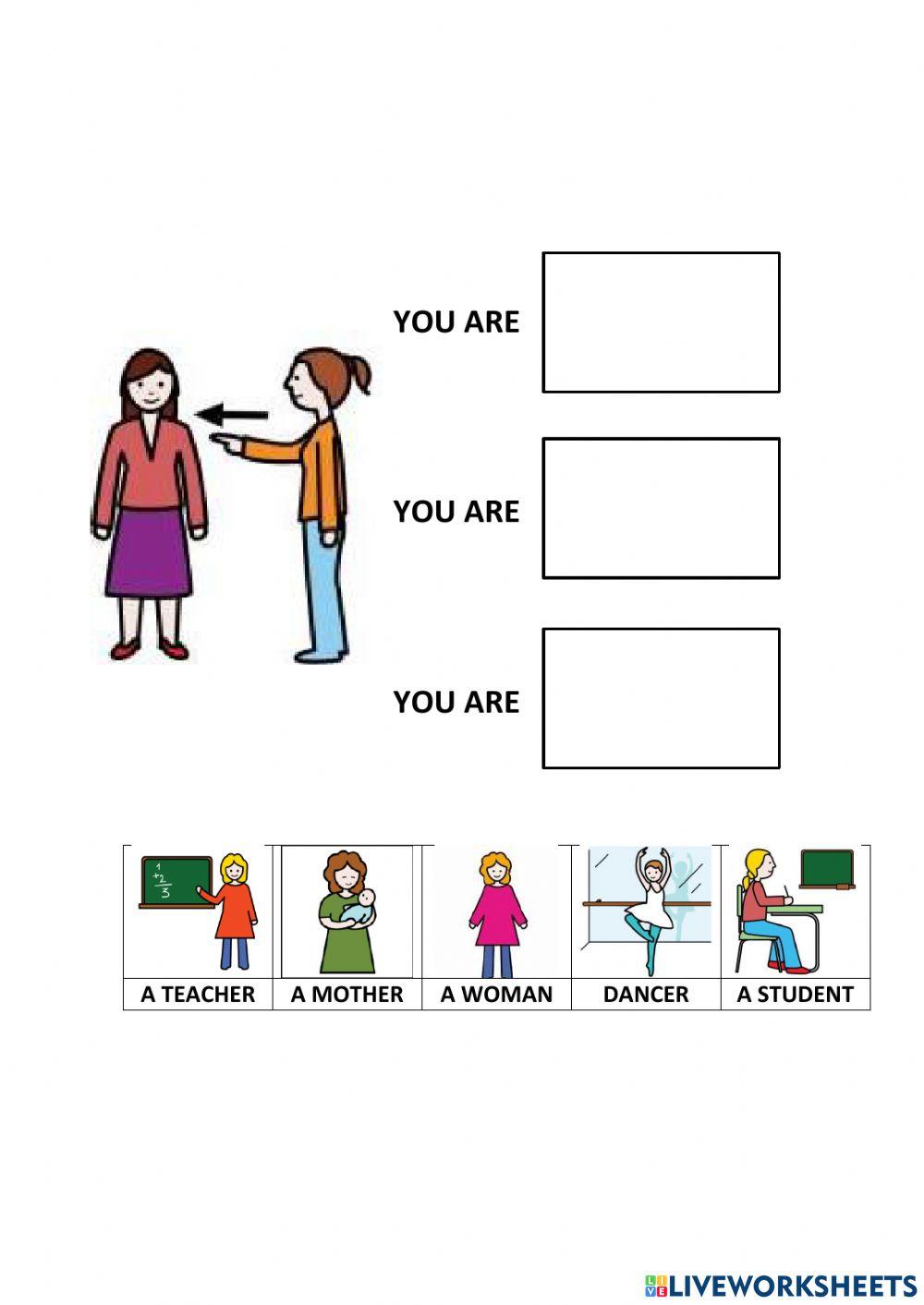 I am you are activity | Live Worksheets