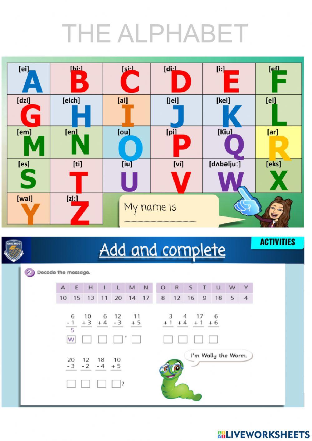 The alphabet 976798 | angelaespiritu5 | Live Worksheets