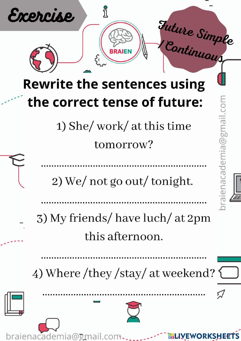 Future Continuous activity for Intermediate | Live Worksheets