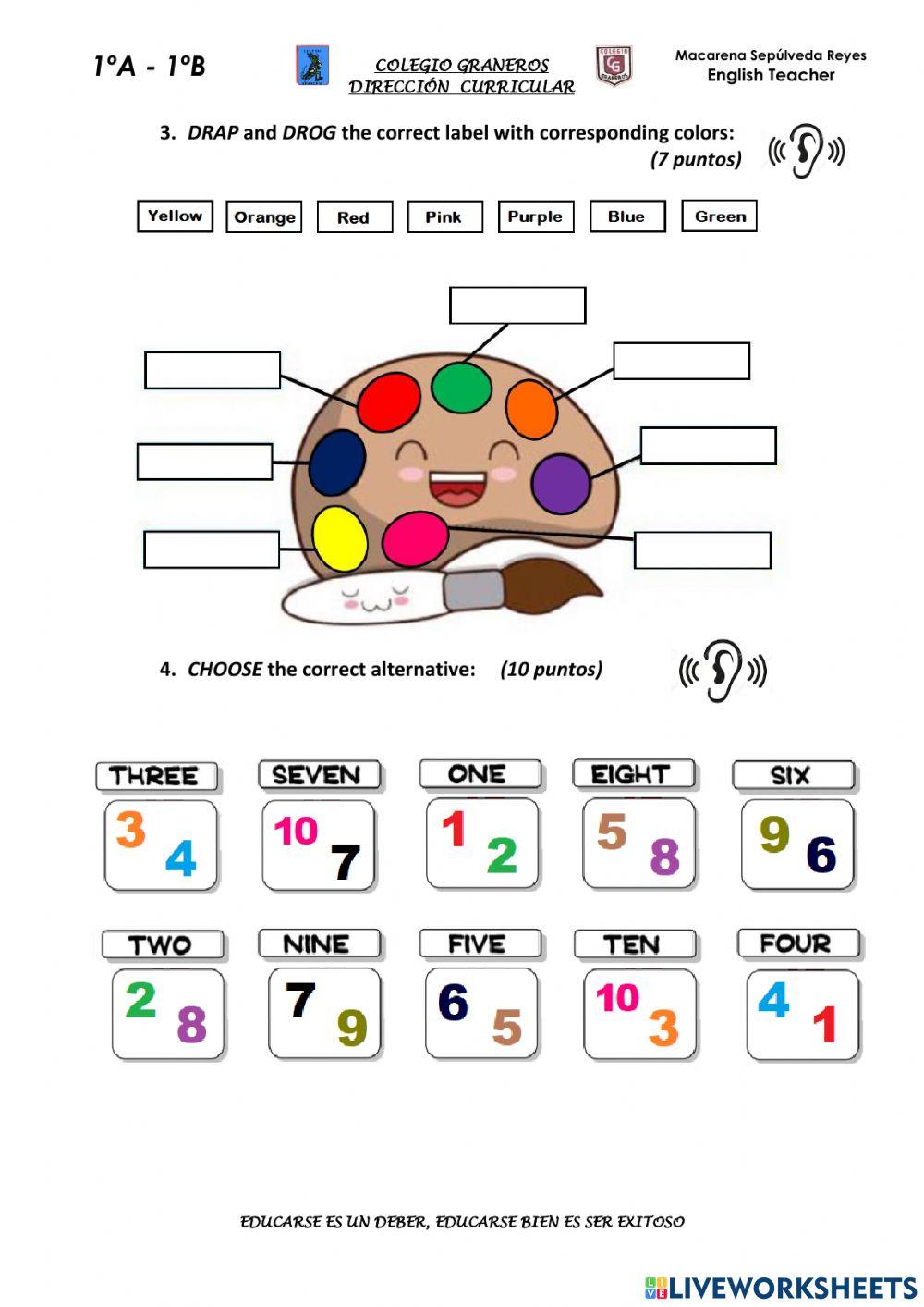 INGLÉS Evaluaci… | Free Interactive Worksheets | 6576166