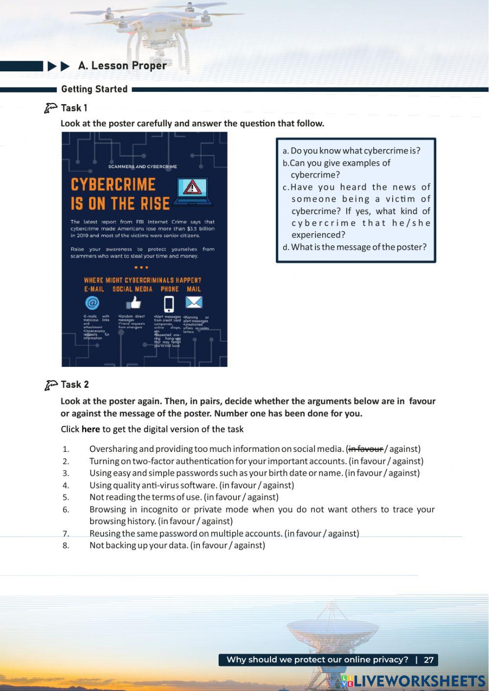 Unit 2 Task 2 worksheet | Live Worksheets