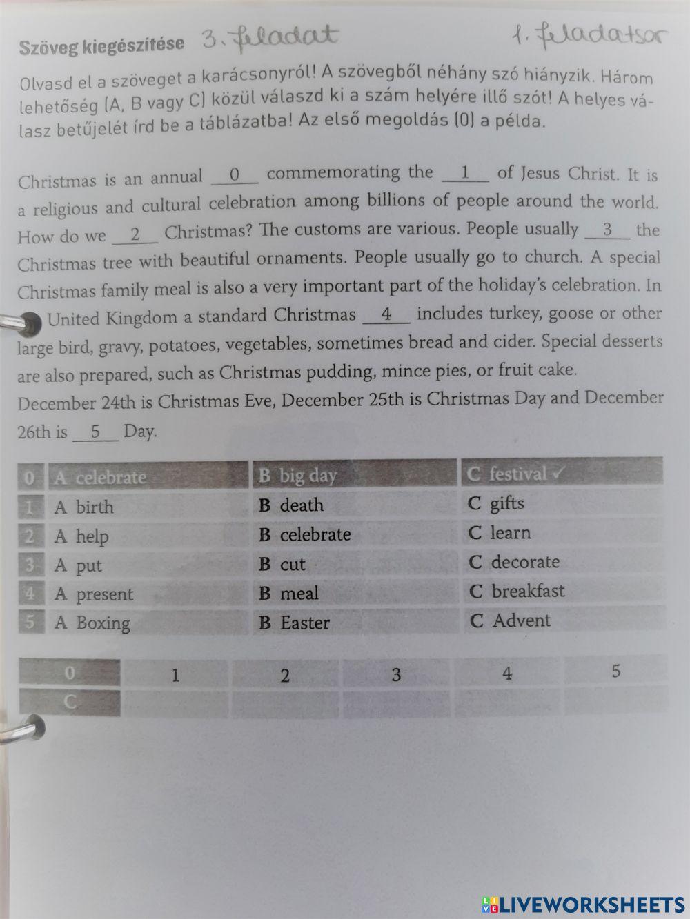 Reading comprehension online exercise for 6 | Live Worksheets