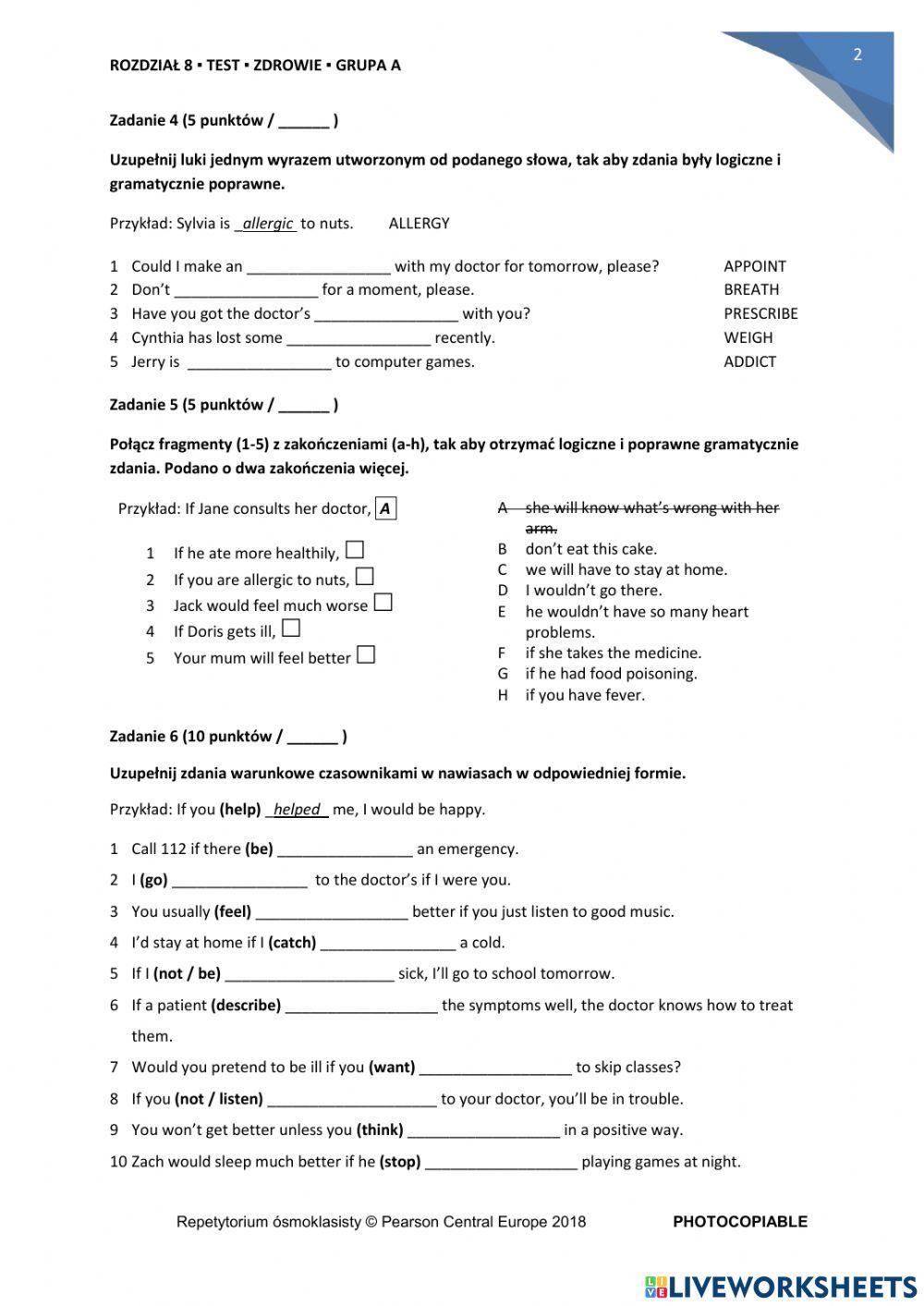 Klasa 7 Unit 8 … | Free Interactive Worksheets | 5000871