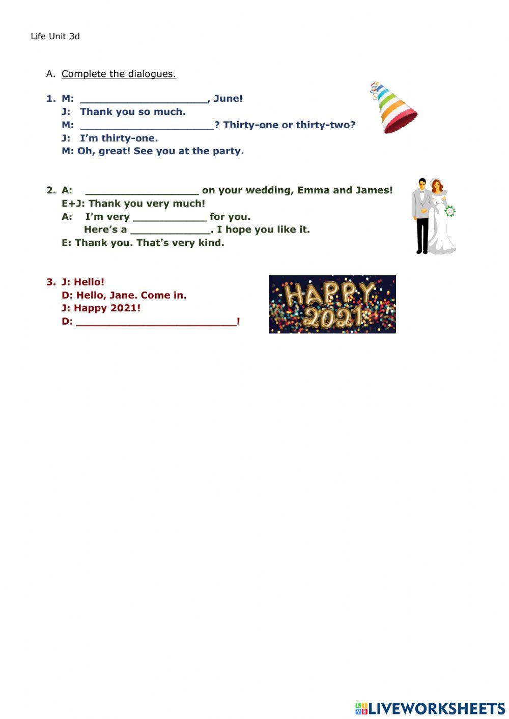 Life 3d worksheet | Live Worksheets