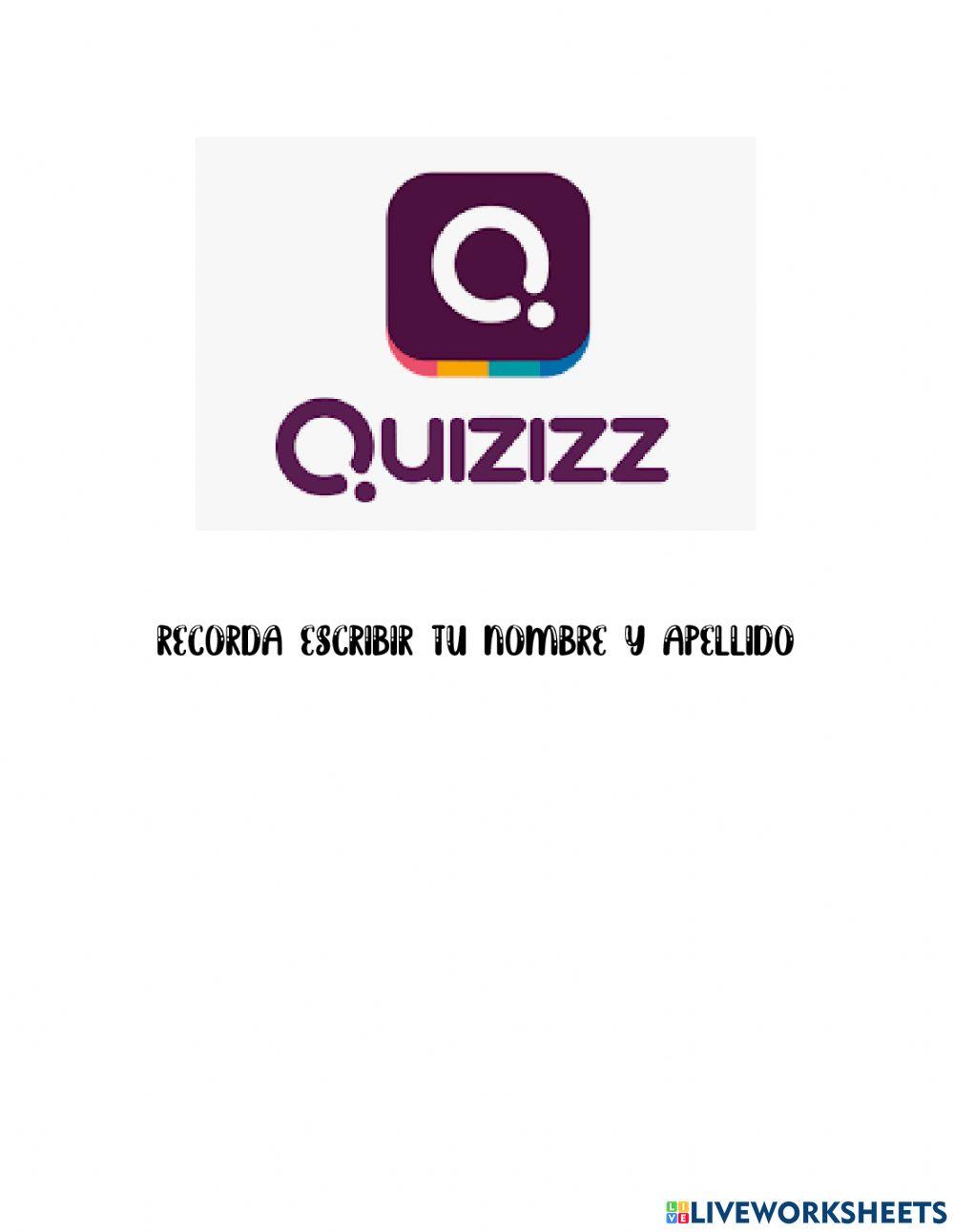 quizizz online exercise for | Live Worksheets