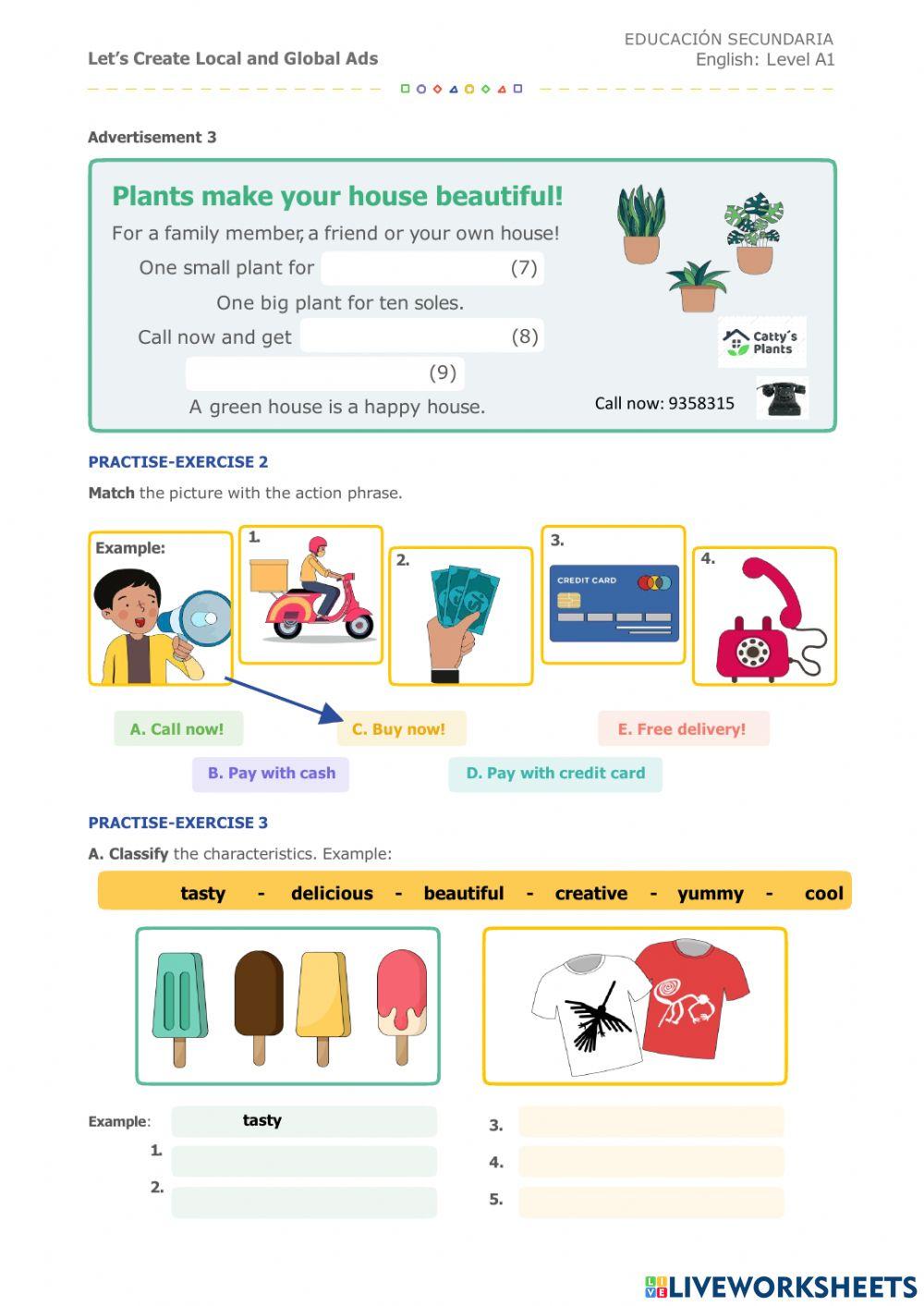 LEARNING EXPERIENCE 2: LOCAL AND GLOBAL ADS:Home Business worksheet ...