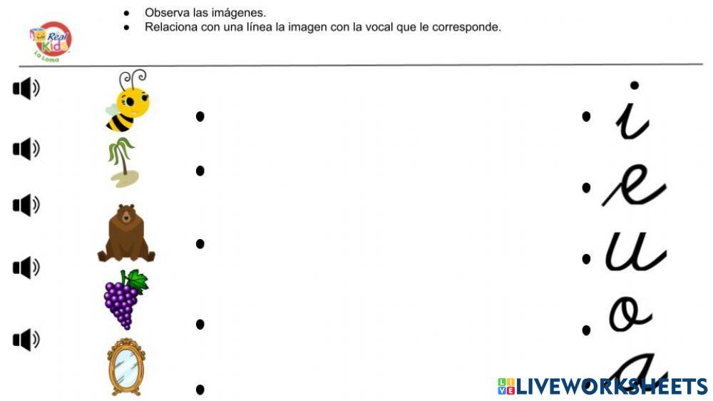 Ejercicio Online De Las Vocales Para Preescolar Actividades