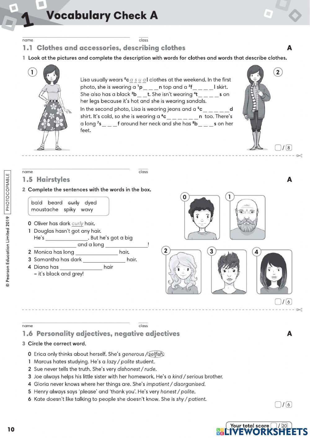 GO GETTER 4 TEST 1 online exercise for | Live Worksheets