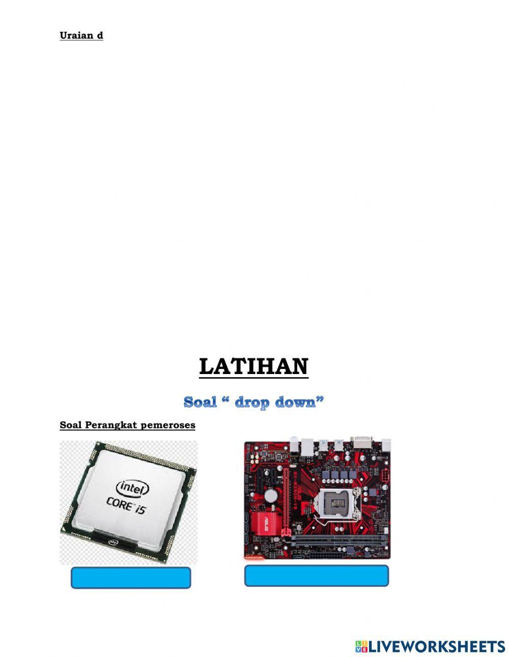 Perakitan komputer worksheet | Live Worksheets