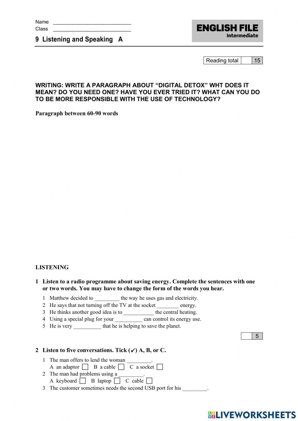 EF INTERMEDIATE… | Free Interactive Worksheets | 6578524