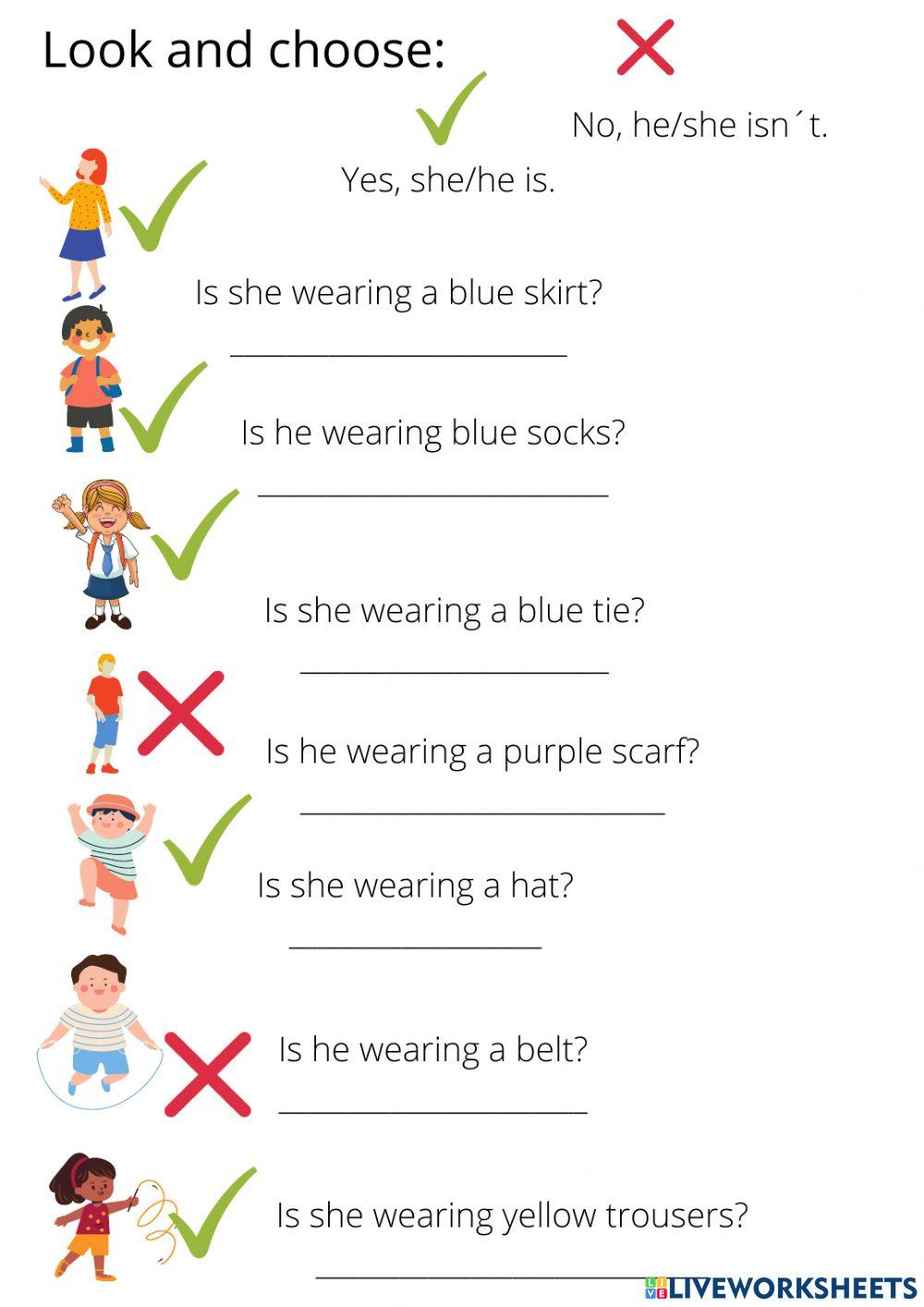 Look and choose exercise for Primary | Live Worksheets