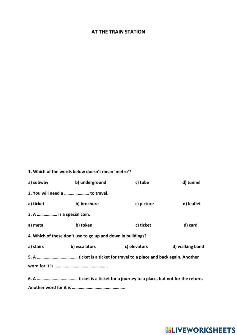 981882 | Train travel | bonny72 | LiveWorksheets