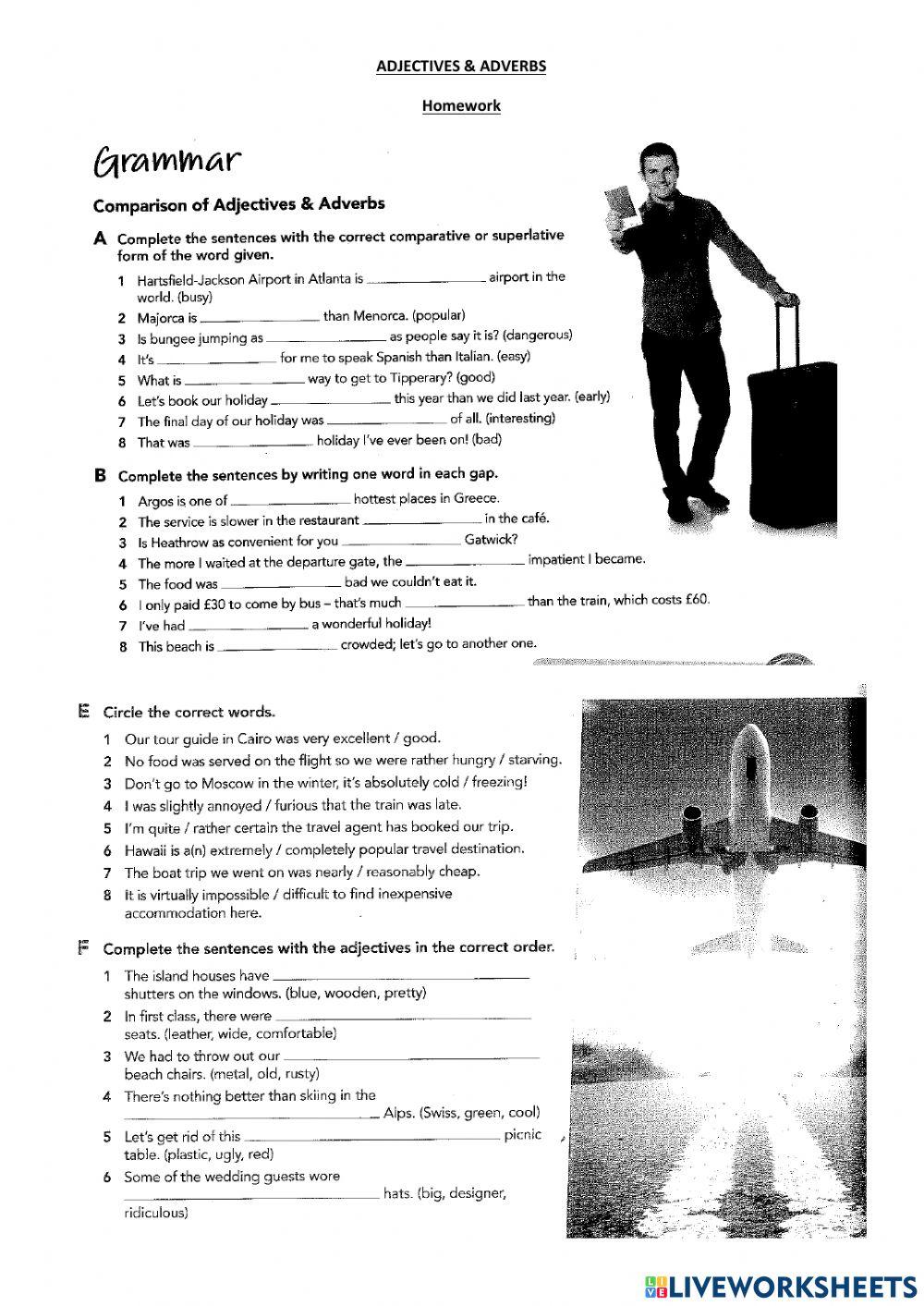 B2 Adjectives - Adverbs. HW online exercise for | Live Worksheets