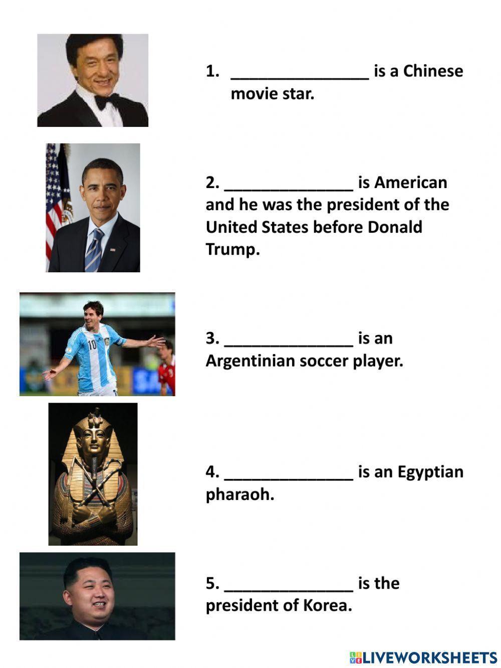 Who are they? | Live Worksheets