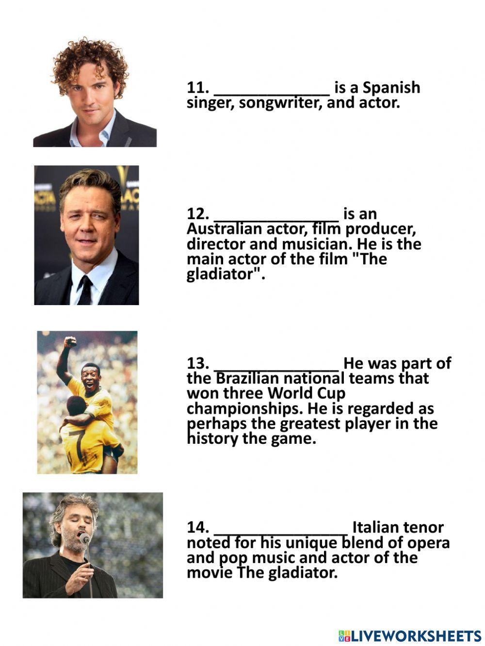 Who are they? | Live Worksheets