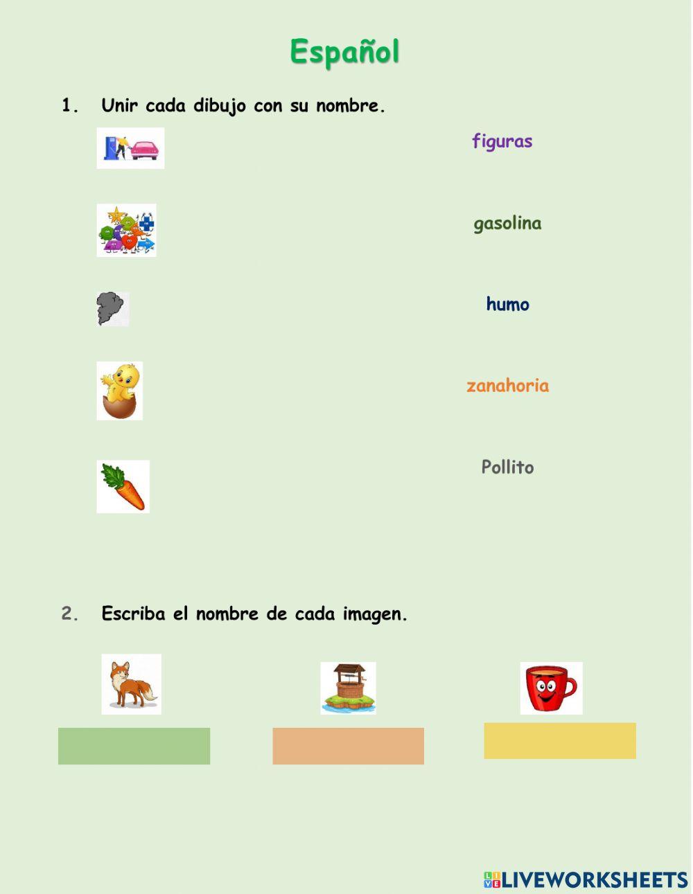 Español online activity for PRIMERO | Live Worksheets