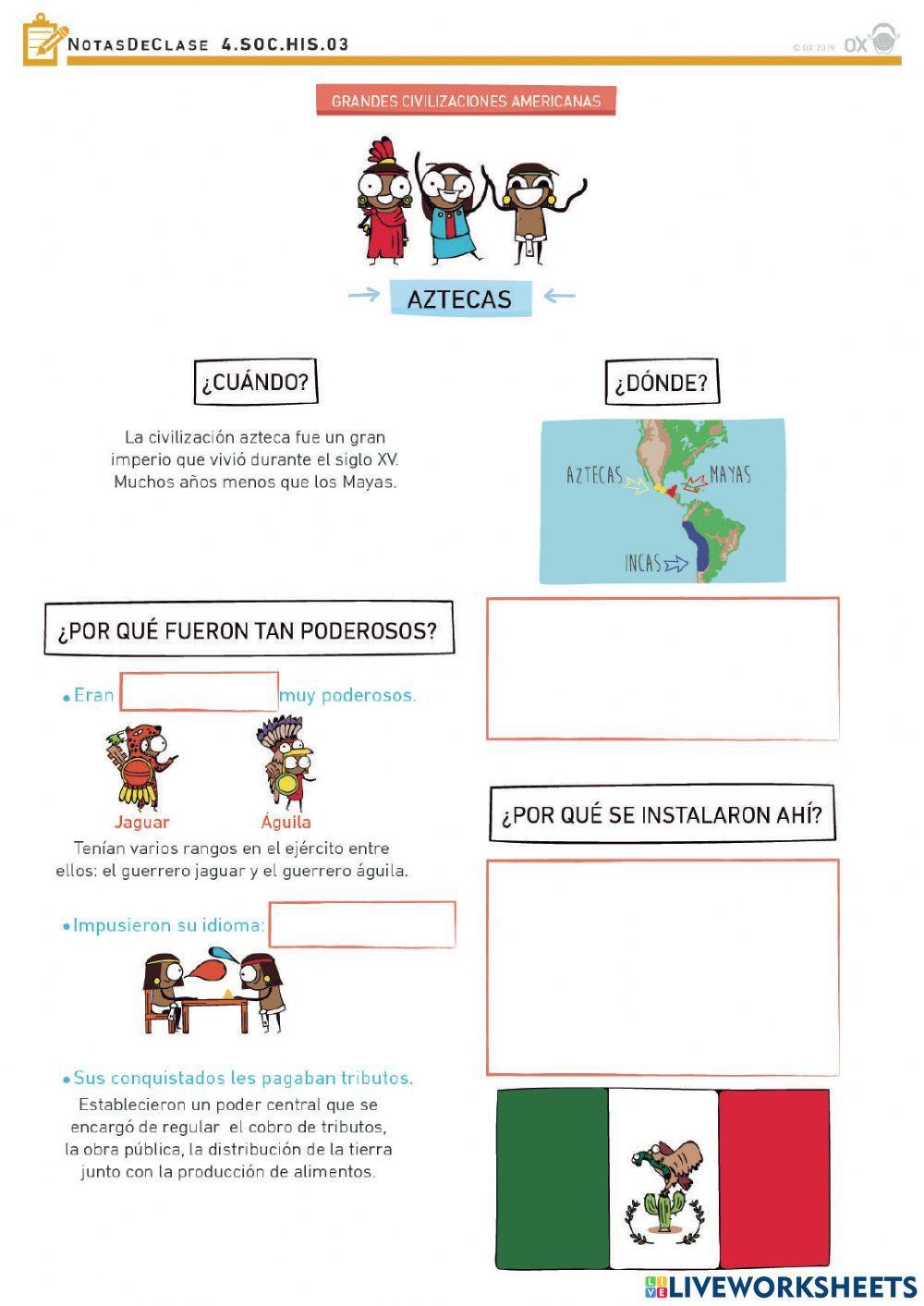 Los Aztecas online activity | Live Worksheets