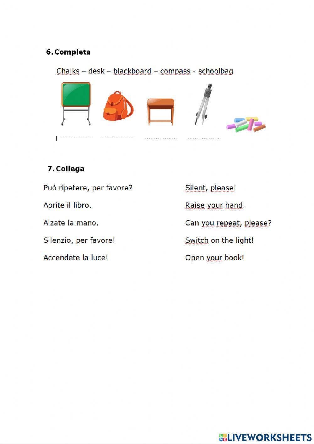 English online exercise for 1 | Live Worksheets