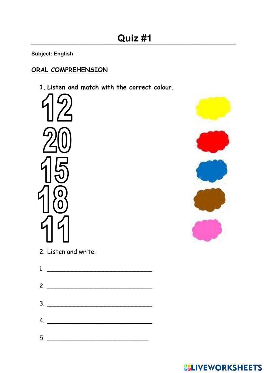 Quiz online exercise for 3rd grade | Live Worksheets