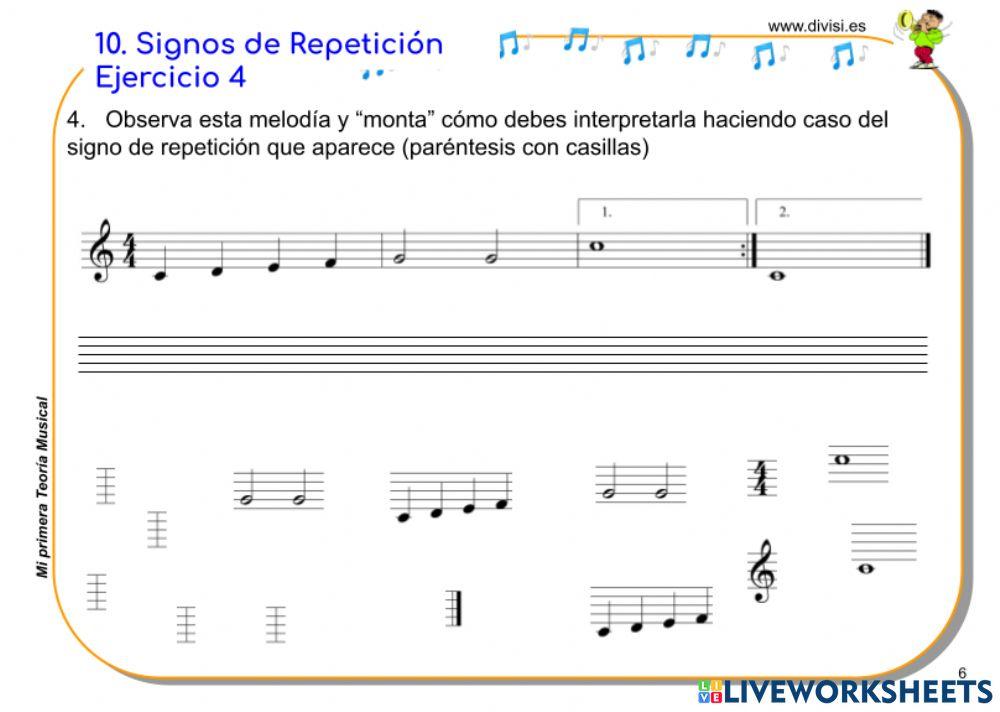 SIGNOS DE REPETICIÓN Ejerc. 4 | AULA DE MÚSICA DIVISI