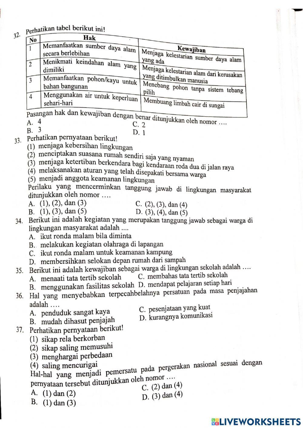 Pkn | Ni Luh Suwestarini | Live Worksheets