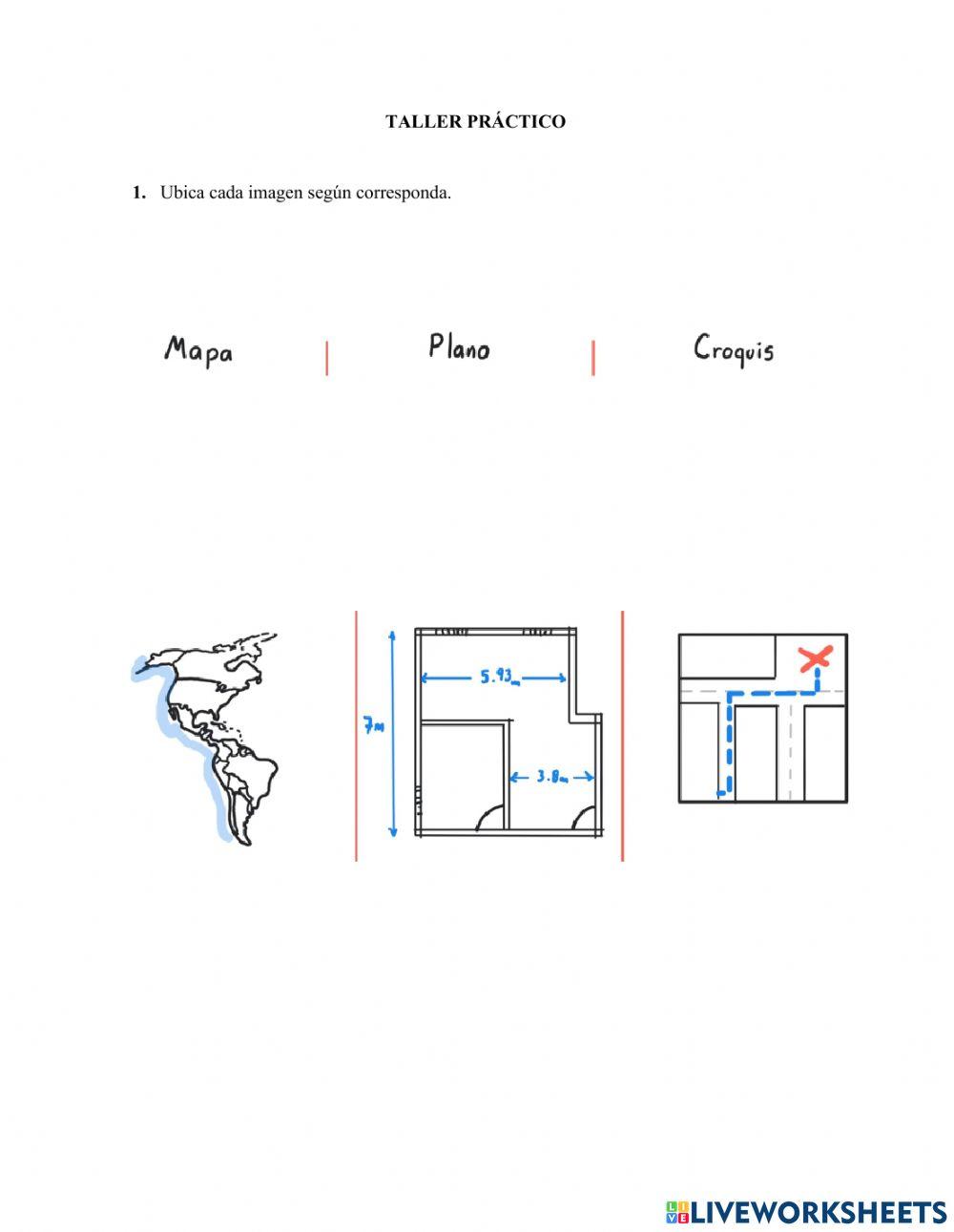 Mapa-Croquis-Plano online exercise for | Live Worksheets