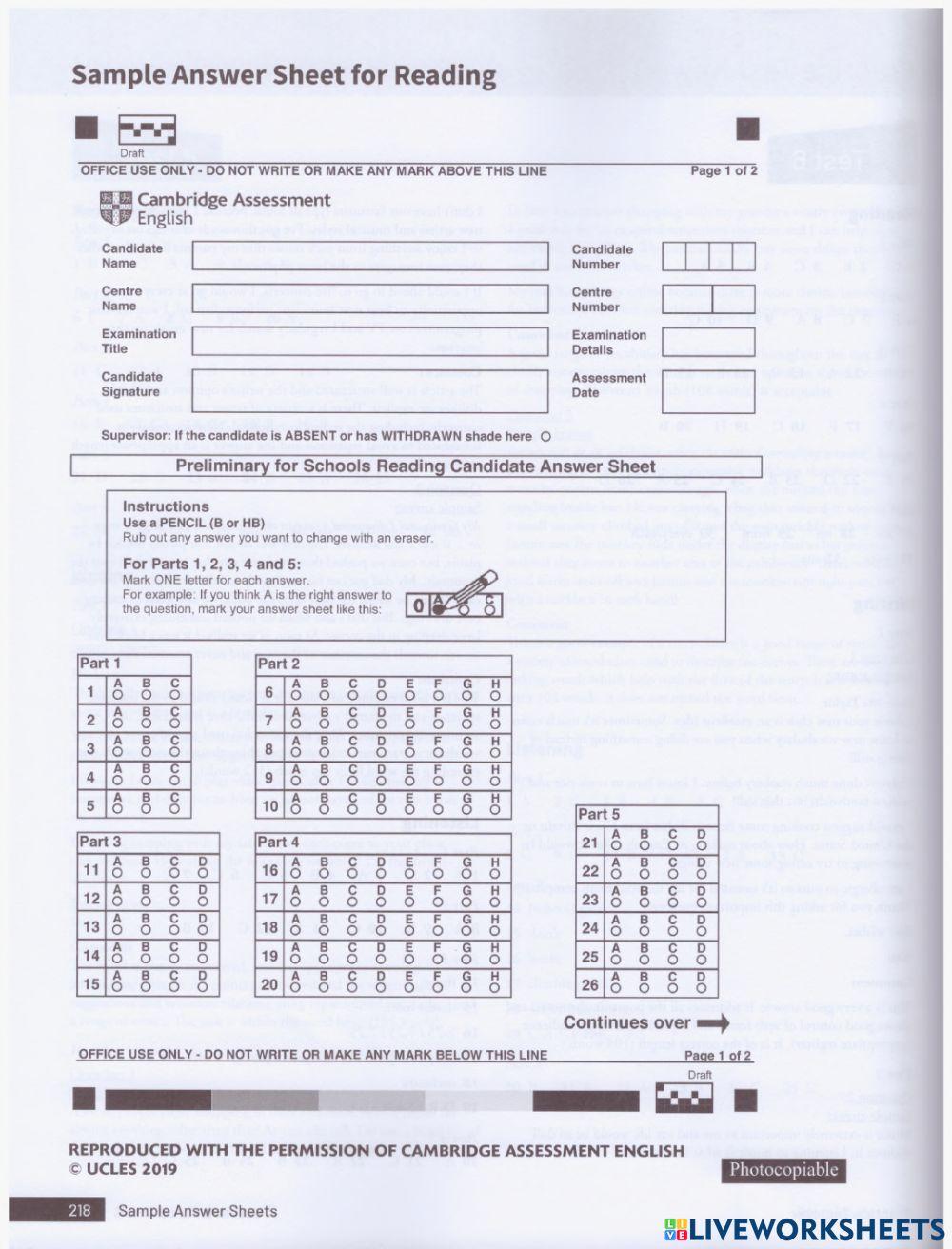 B1 PRELIMINARY … | Free Interactive Worksheets | 6580036