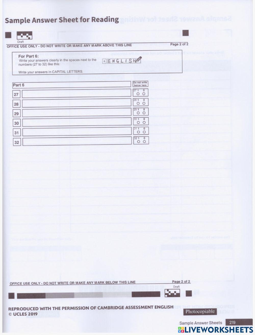 B1 PRELIMINARY … | Free Interactive Worksheets | 6580036