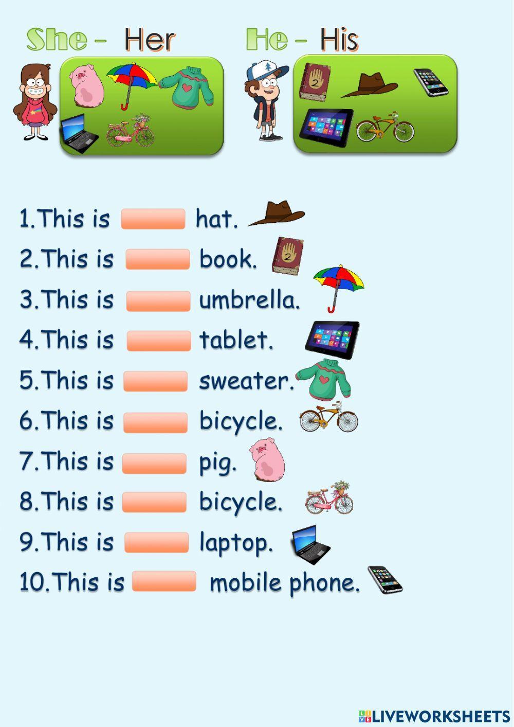 His Her Online Exercise Live Worksheets his-her-online-exercise-live-worksheets