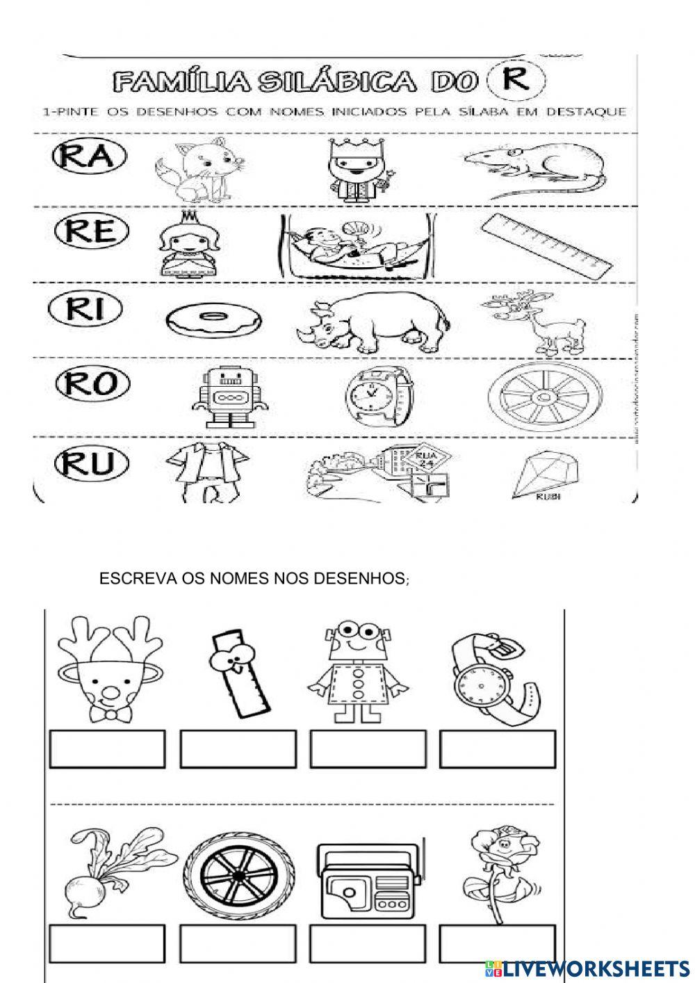 Atividade com a letra R 984415 | Eunice Rodrigues