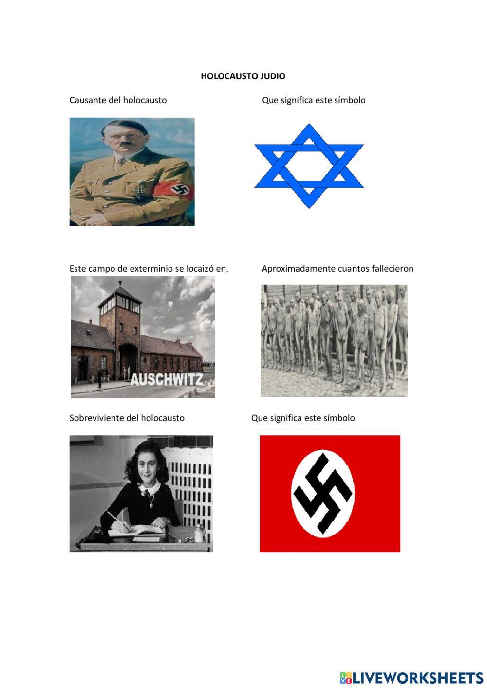 HOLOCAUSTO JUDÍO 3009764 | CAPULUHE | Live Worksheets