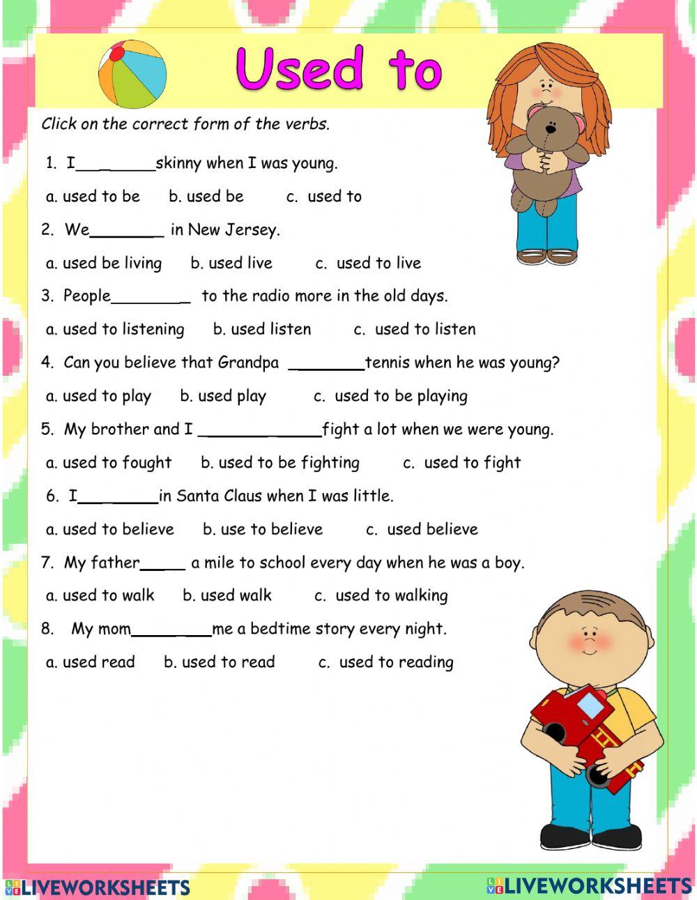 Used to affirmative - multiple choice 5004452 | cindy74