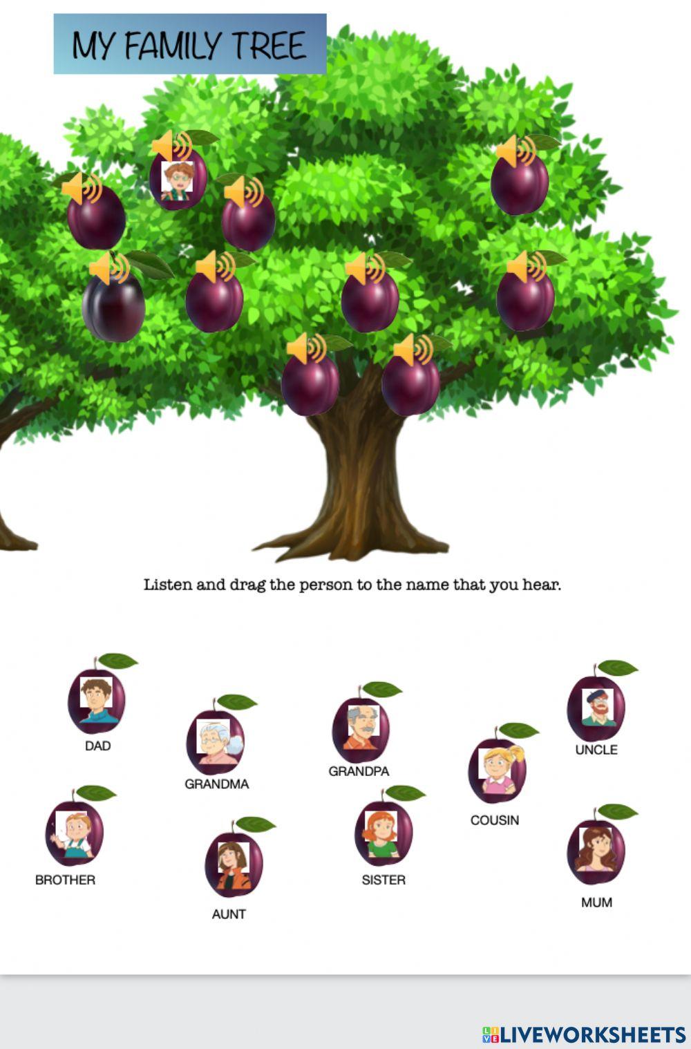 985235 | My Family Tree II | dwaldron | LiveWorksheets