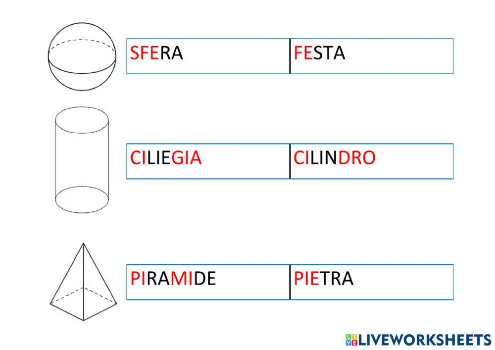 I solidi ...sillabando worksheet | Live Worksheets