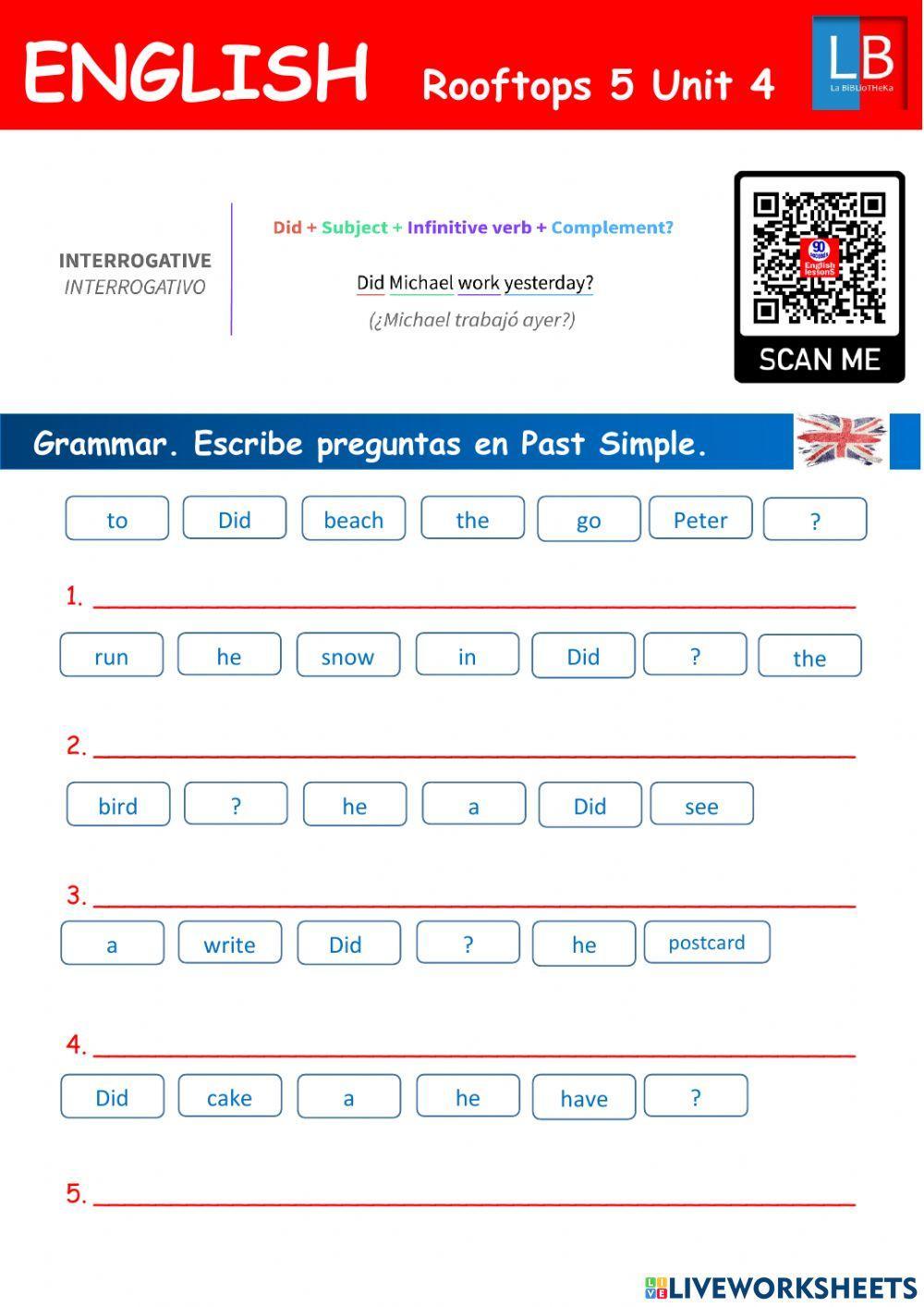 Rooftops 5 unit… | Free Interactive Worksheets | 981228