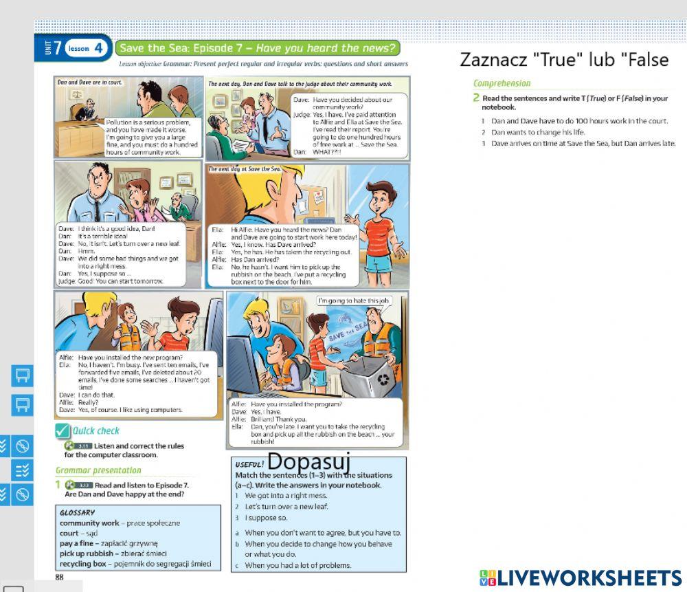 Brainy 6 Unit 7 Story time worksheet | Live Worksheets