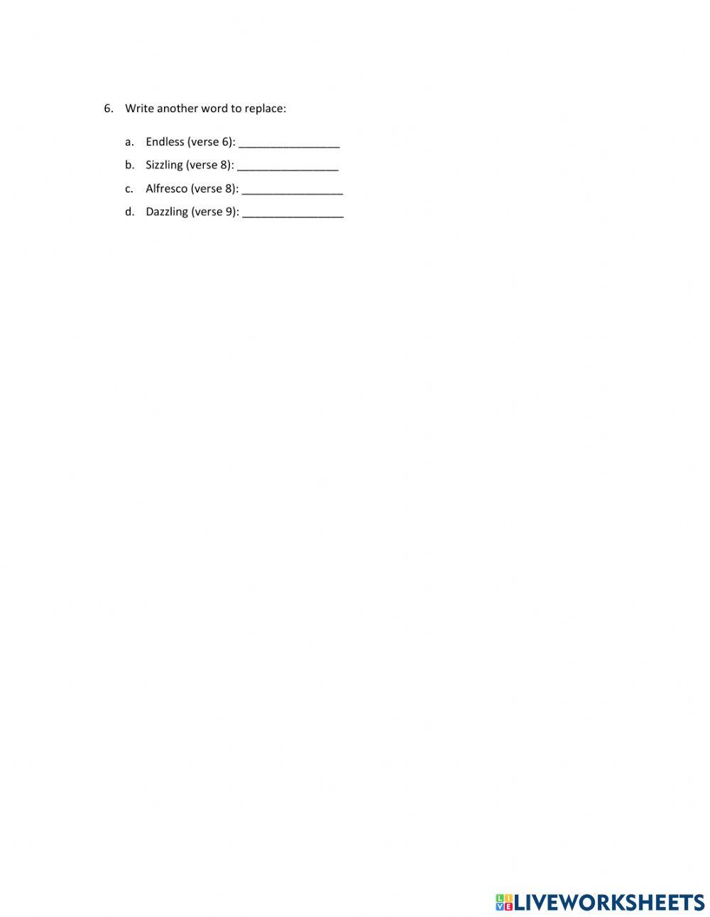 Elearning exercise | Live Worksheets
