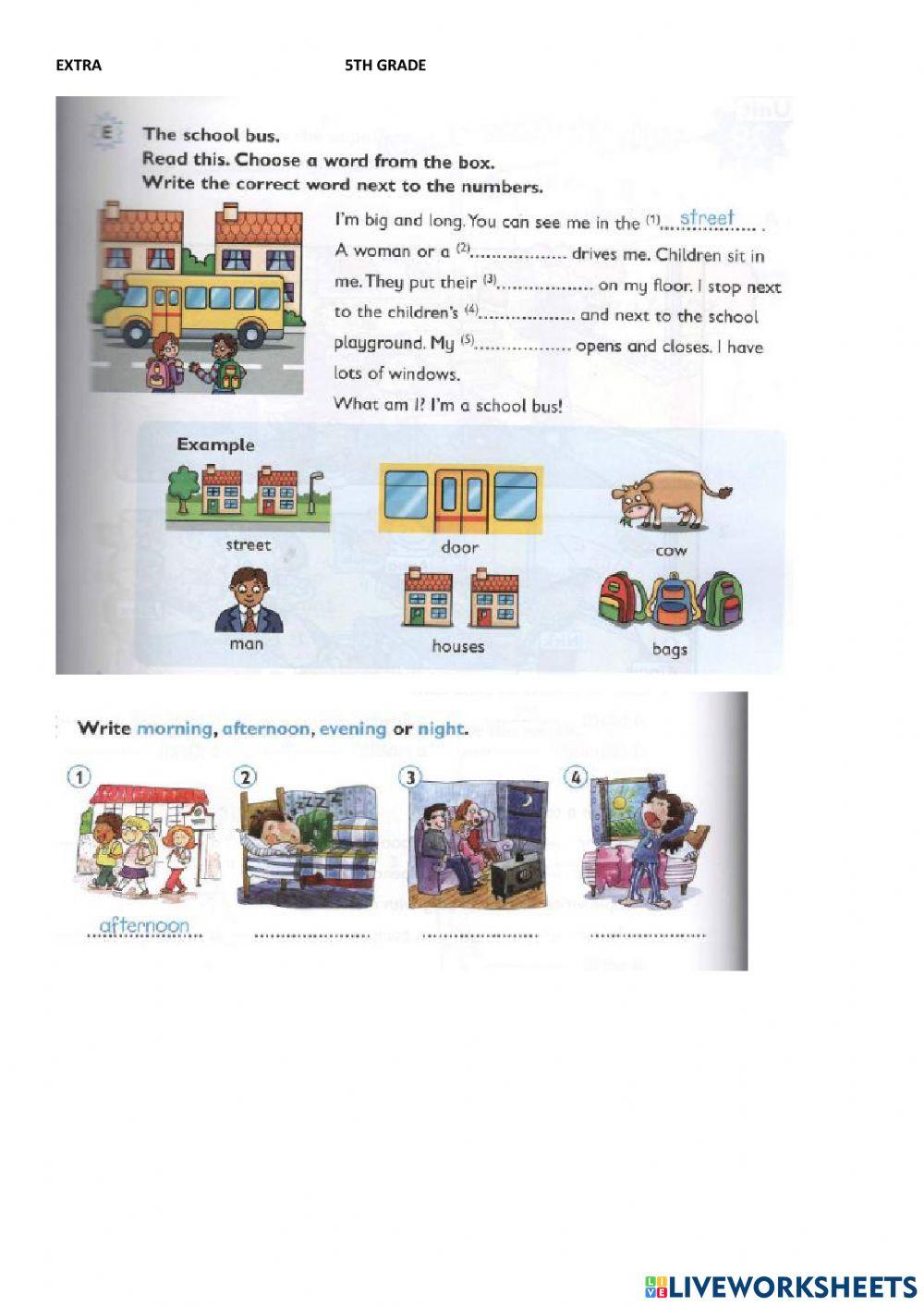 Extra practice writing, reading worksheet | Live Worksheets