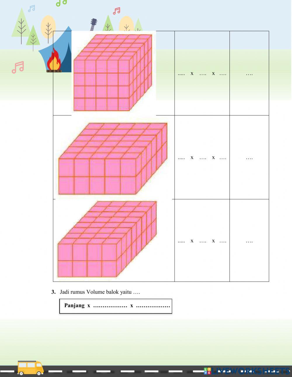 LKPD Volume Balok interactive worksheet | Live Worksheets
