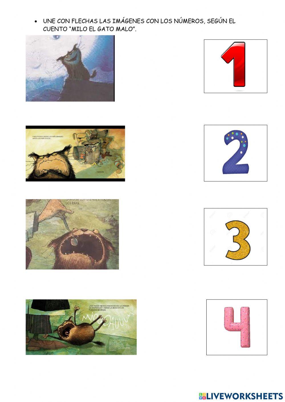 Secuencia cuento Milo el gato malo online exercise for | Live Worksheets