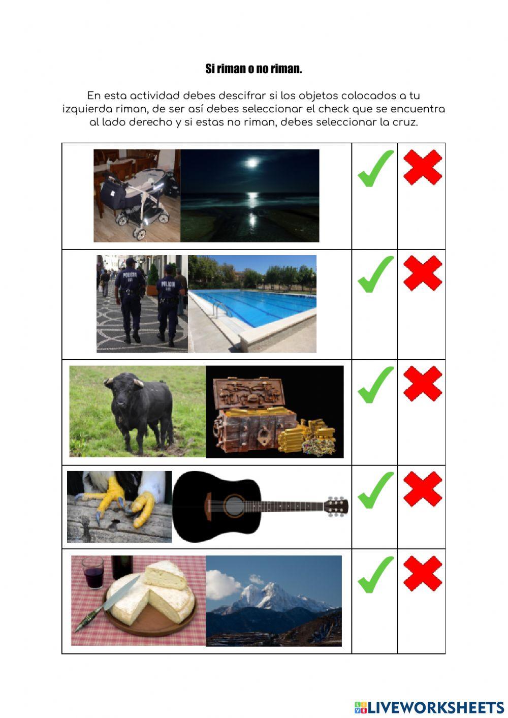 986066 | Si riman o no riman | cata_pda | LiveWorksheets