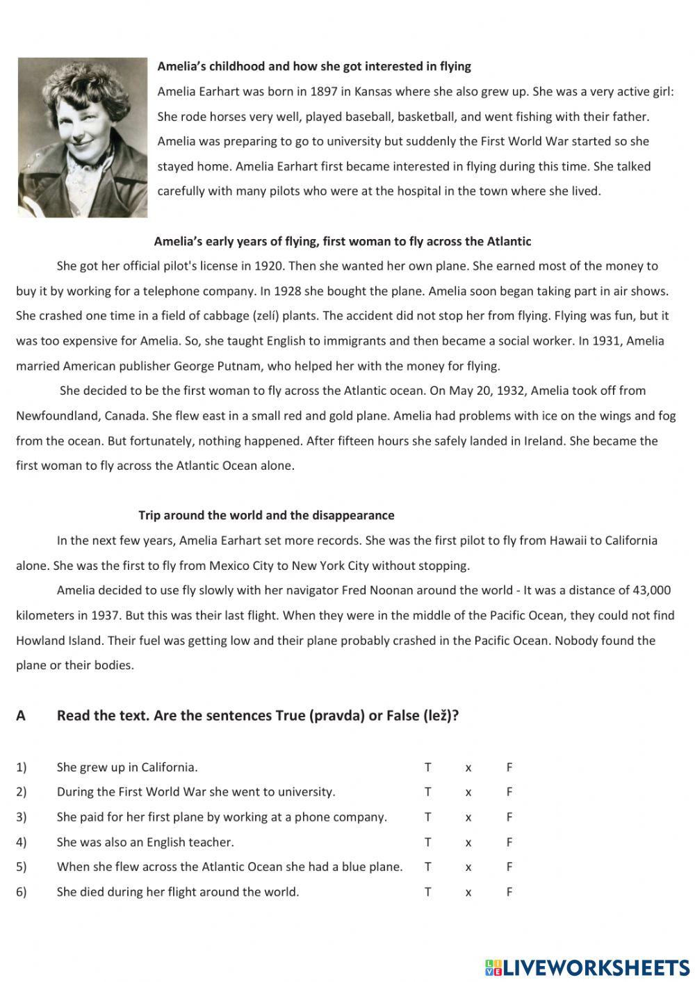 Reading online exercise for A2 | Live Worksheets