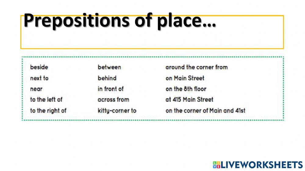 Synonyms and prepositions worksheet | Live Worksheets