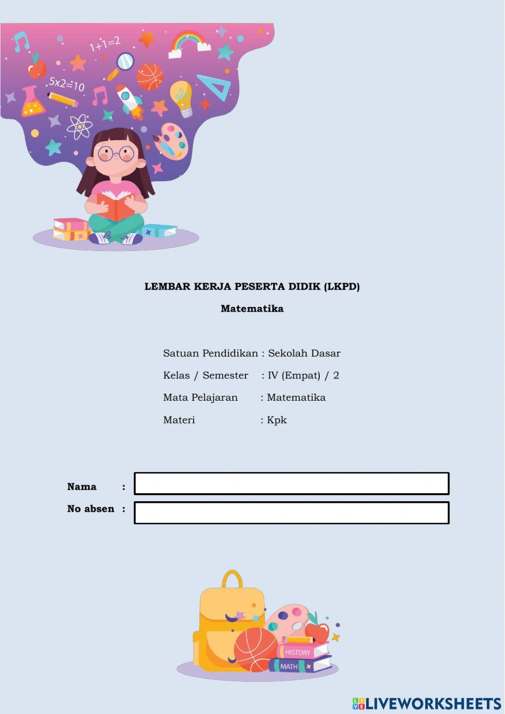 LKPD Matematika 1050866 | erlina windy ayu safitri | Live