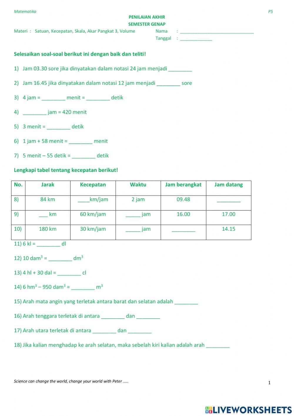 Review PAT 3 Semester 2 worksheet | Live Worksheets
